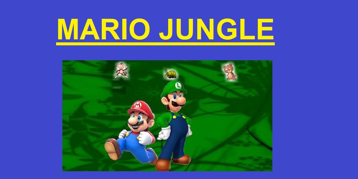 Mario Jungle y Luigi Juego Rescatar Animales de la Jungla 1 o 2 Jugadores